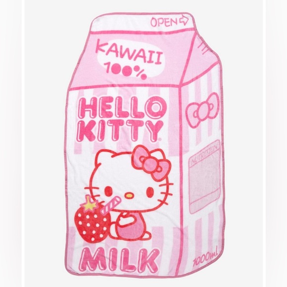 Sanrio | Bedding | Hello Kitty Milk Carton Figural Throw Blanket 38x6 ...